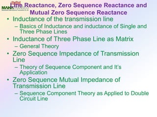 Transmission line zero seq reactance | PPTX