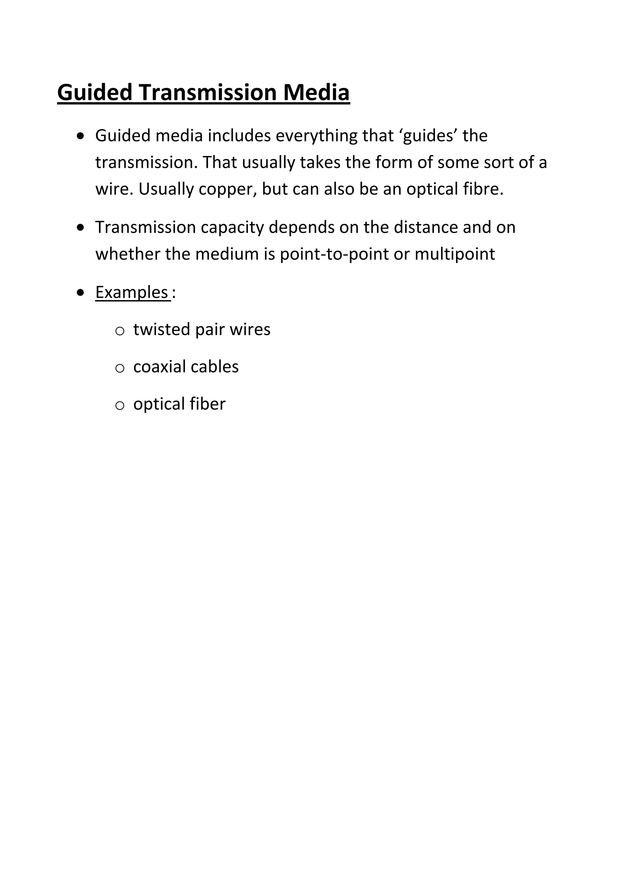 Transmission media | DOCX