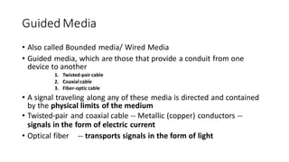 Transmission media.pptx | Computer Peripherals | Computing