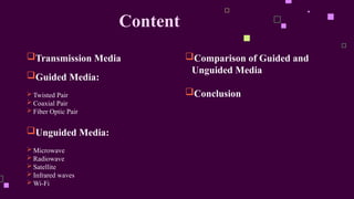 Transmission Media and it's types in brief | PPTX