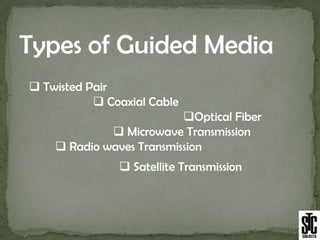 Transmission media and communication protocols | PPTX