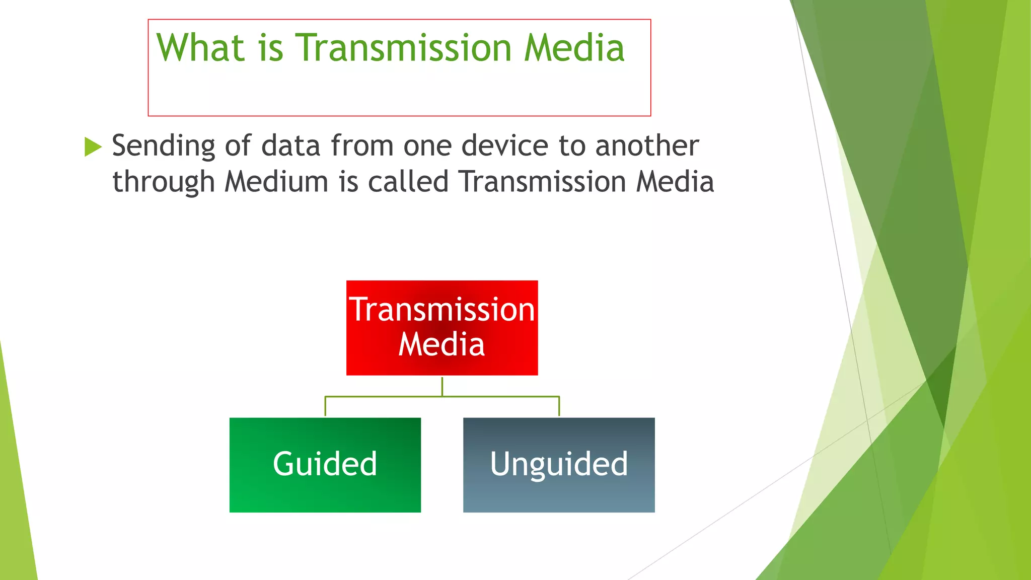 Transmission media (data communication) | PPTX