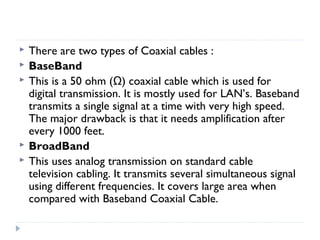 Transmission mediums in computer networks | PPT
