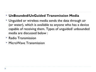 Transmission mediums in computer networks | PPT