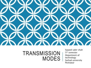 Transmission modes | PPTX