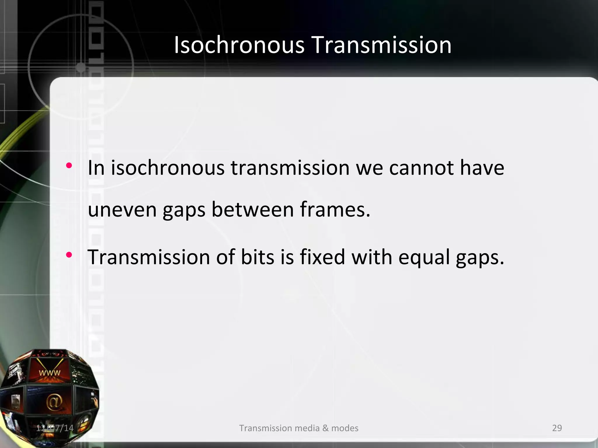 Transmission modes & medias networking | PPT | Computer Networking | Computing
