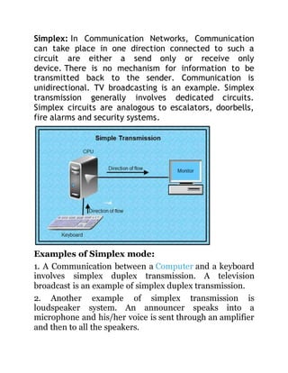 Transmission modes (simplex, duplex & half duplex) | DOCX