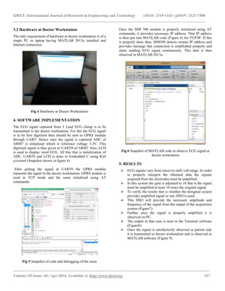 Transmission of arm based real time ecg for monitoring remotely located patient | PDF | Heart ...