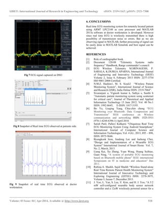 Transmission of arm based real time ecg for monitoring remotely located patient | PDF | Heart ...
