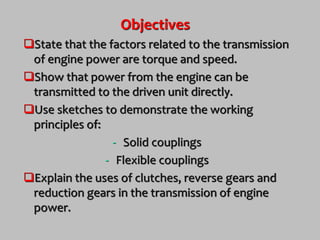 Transmission of engine power | PPTX