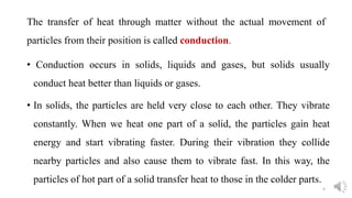 Transmission of heat. Conduction, Convection, Radiation, Applications ...