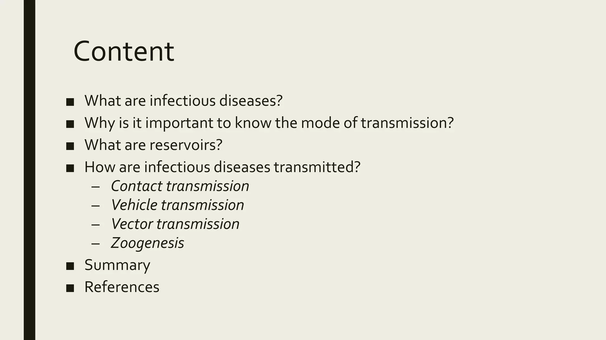 Transmission of infectious disease | PPTX