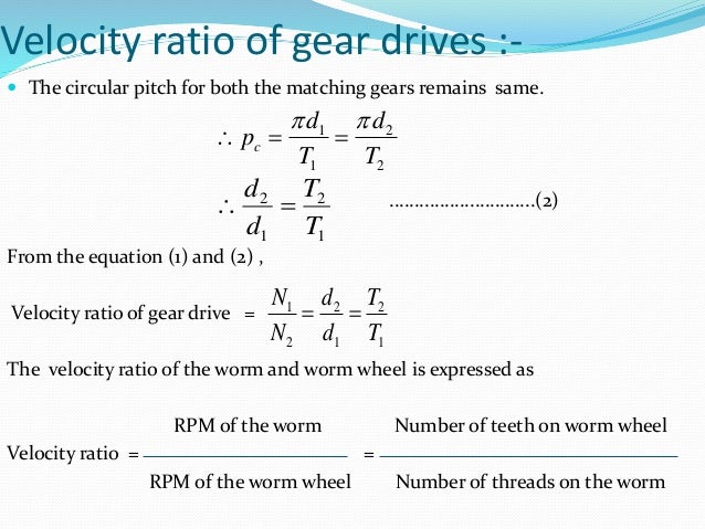 Transmission of motion and power
