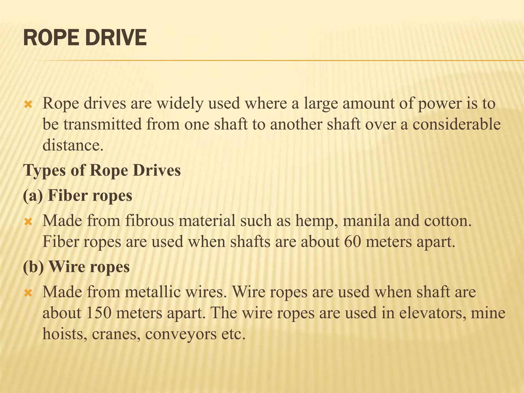 Transmission of Power Transmission of Power. Flat belt Drives: Types of ...