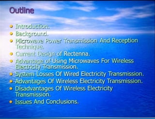 wireless transmission of electricity ppt | PPTX
