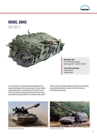 Renk Transmissions for Military Tracked Vehicles | PDF