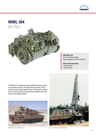Renk Transmissions for Military Tracked Vehicles | PDF