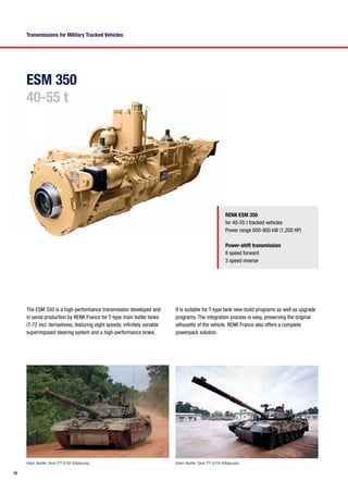 Renk Transmissions for Military Tracked Vehicles | PDF