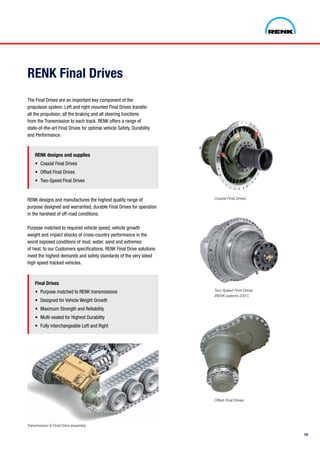 Renk Transmissions for Military Tracked Vehicles | PDF