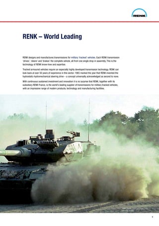 Renk Transmissions for Military Tracked Vehicles | PDF