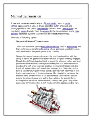 Transmission system | PDF | Auto Technology | Automotive