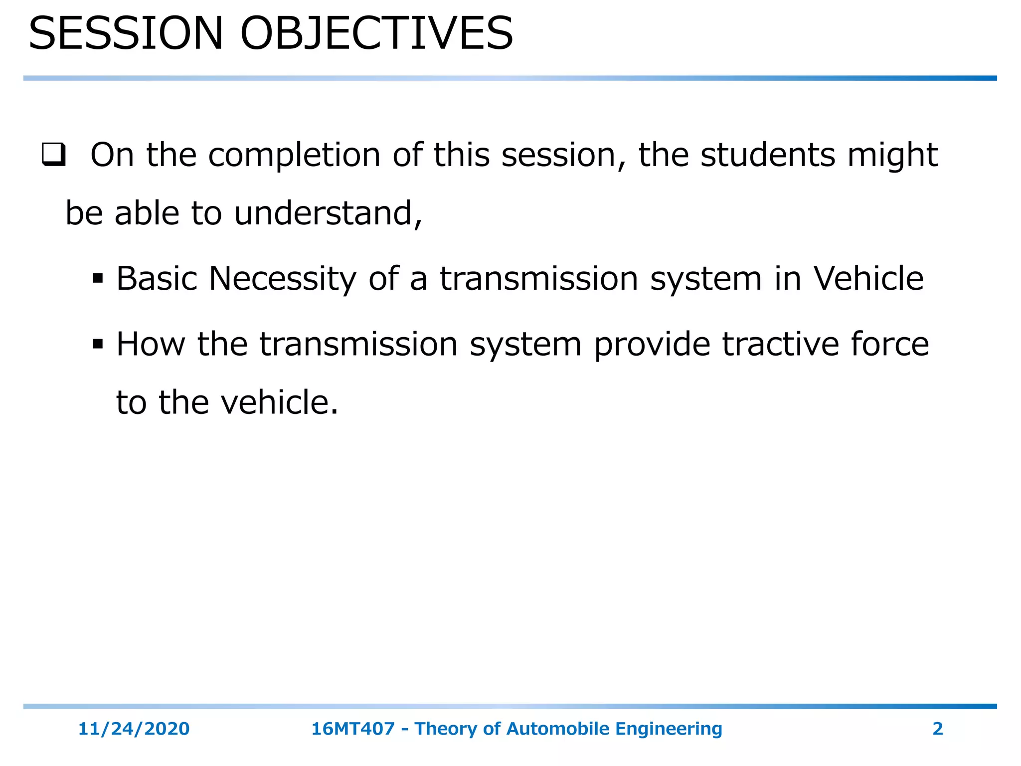 Automotive Transmission system | PPTX