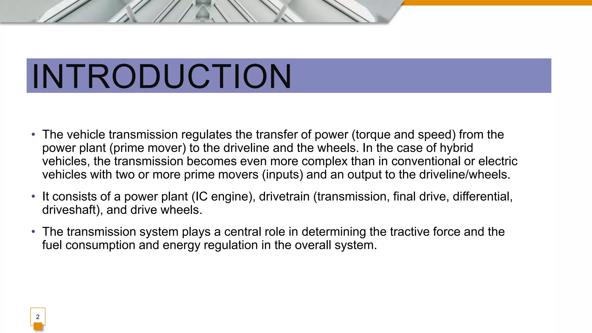 Transmission system of HEV | PPTX
