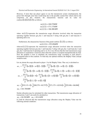 techTransmission usage and cost allocation using shapley value and tracing method a comparison | PDF