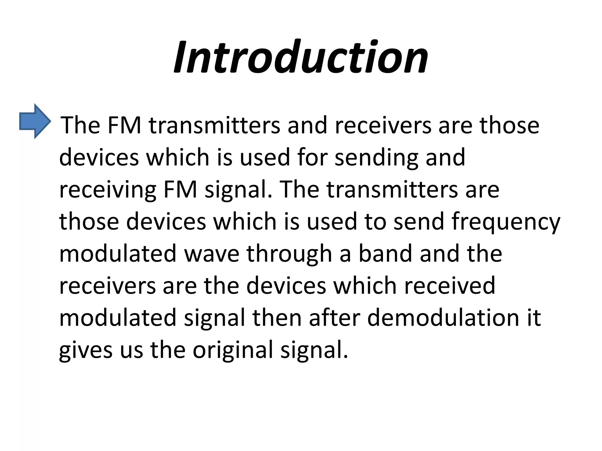 Fm Transmitter and receiver | PPTX