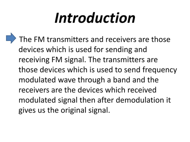 Fm Transmitter and receiver | PPTX