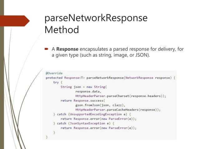 Transmitting network data using volley(14 09-16) | PPTX