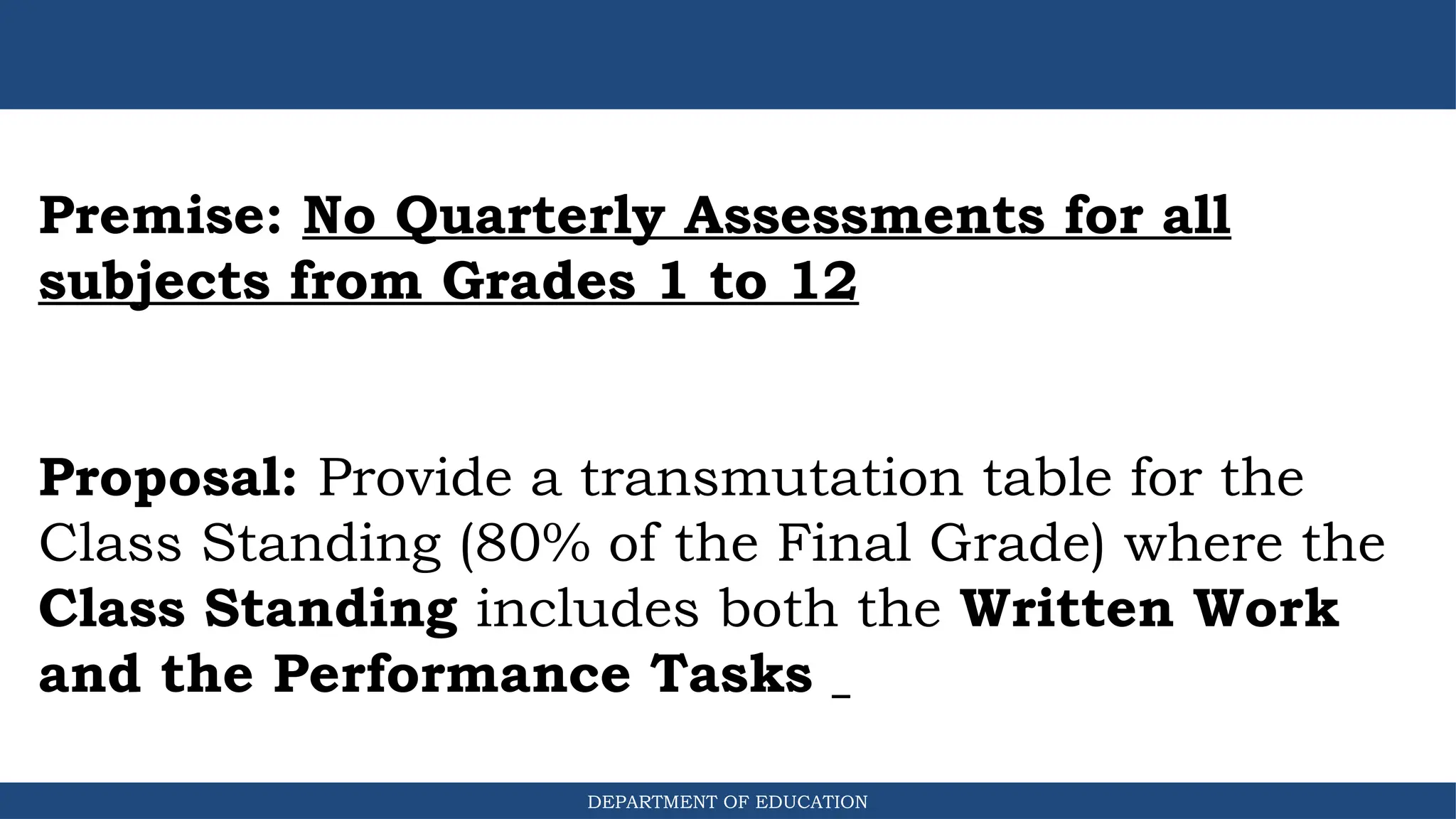 Grading System for the Deped Students- Junior or Senior | PPT