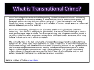 Transnational crime | PPTX