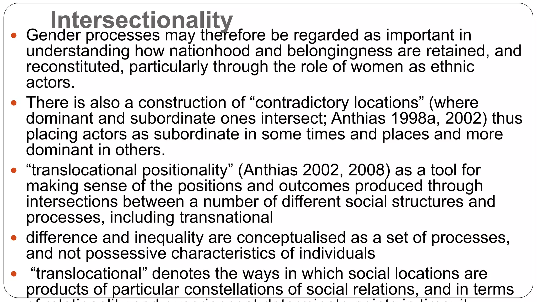 Transnational mobilities and intersectionality | PPTX