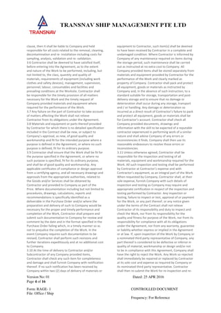 Transnav Procurement Terms & Conditions | PDF | Business | Business and ...