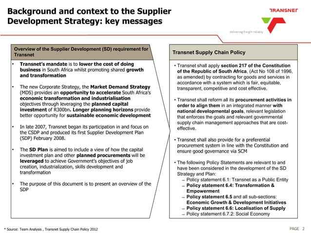 Transnet sd-plan-presentation 20120618 | PPT