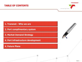 Transnet who we are- by Transnet Port Terminals Chief Executive, Karl ...