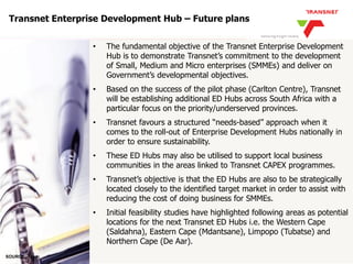 Transnet enterprise development hub Saldanha - 2015 | PDF | Small and ...