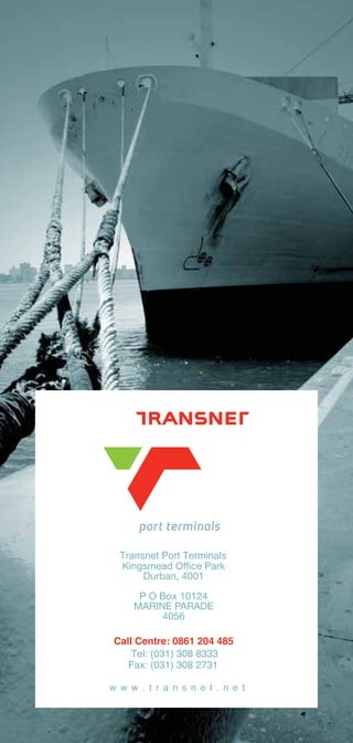 Transnet port terminals careers brochure | PDF