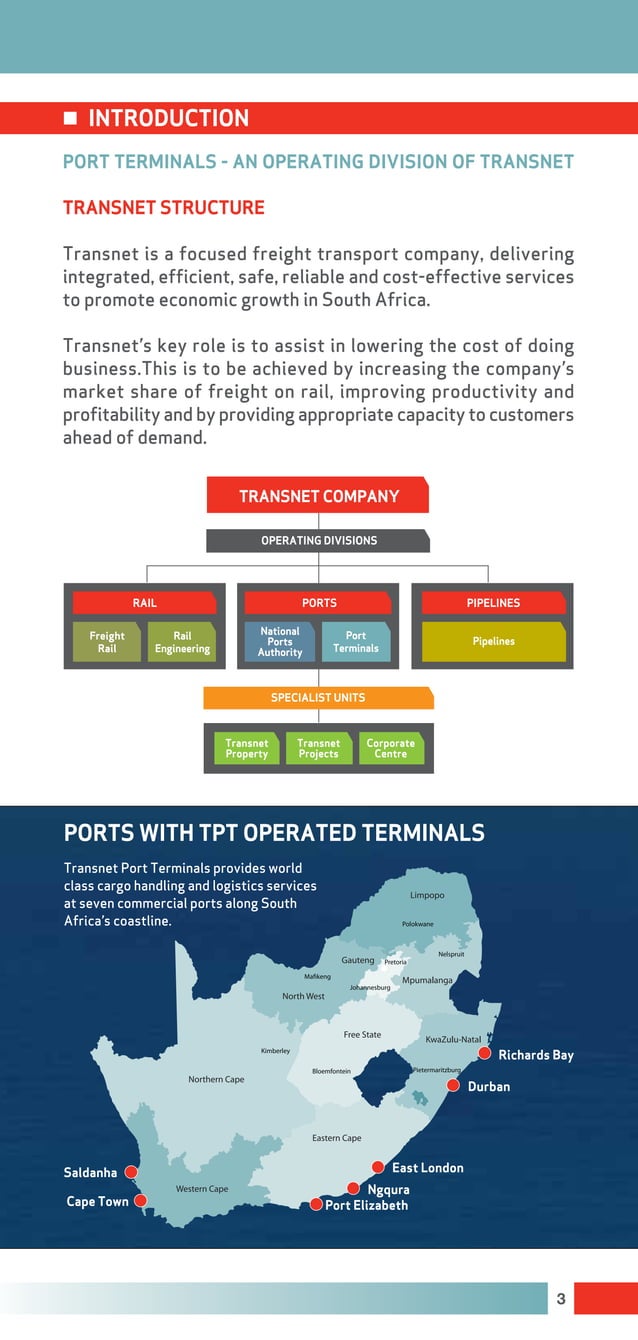 Transnet port terminals careers brochure | PDF