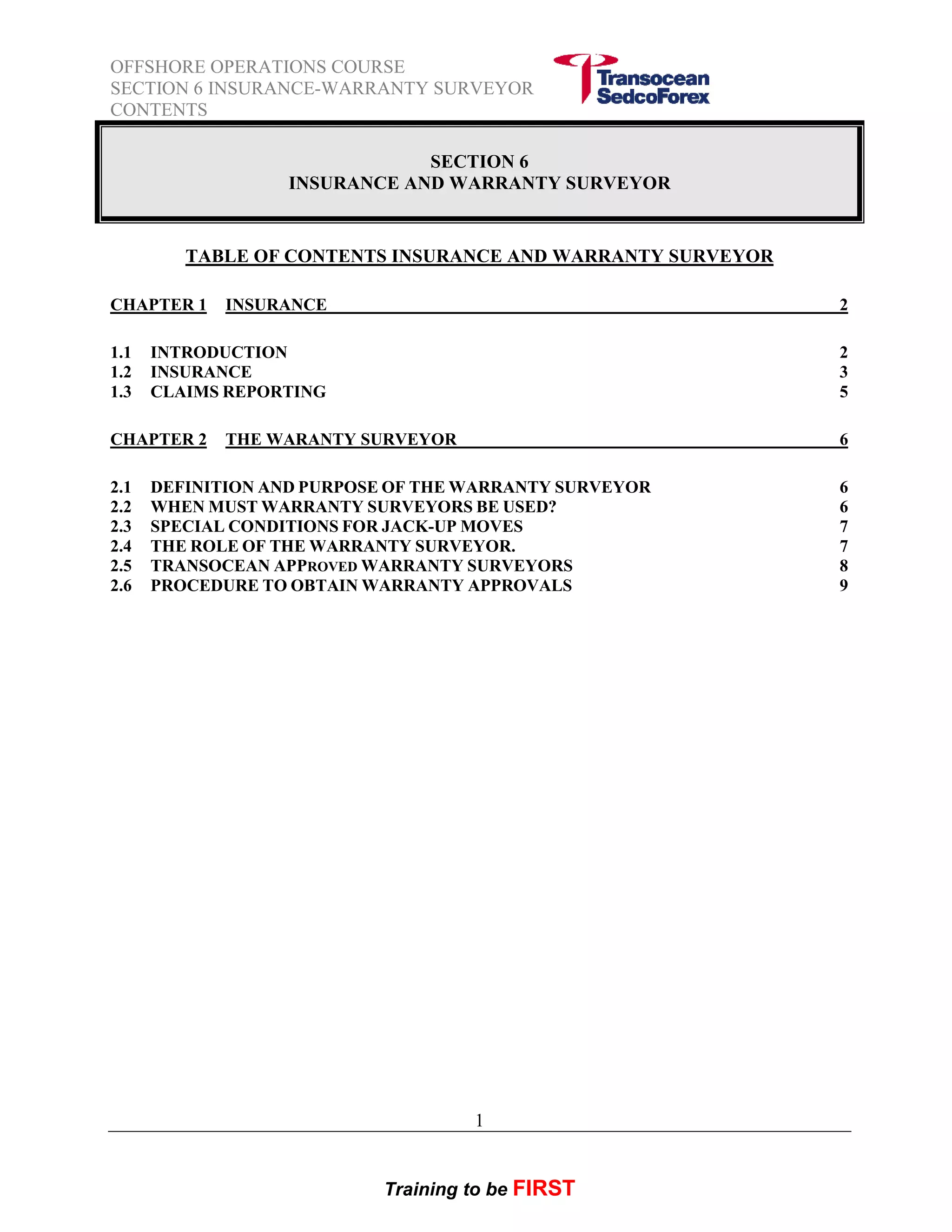 Transocean offshore operation 6 | PDF