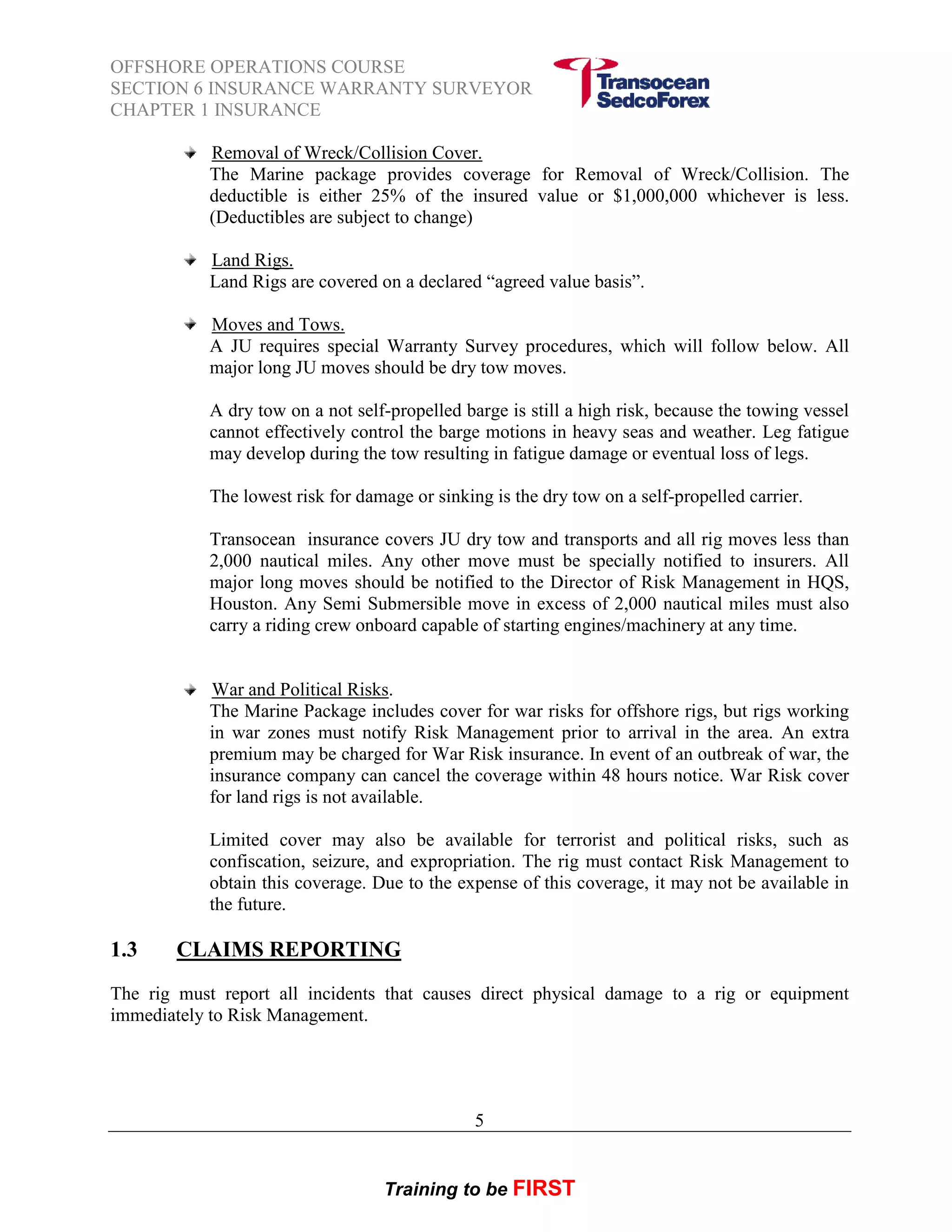 Transocean offshore operation 6 | PDF