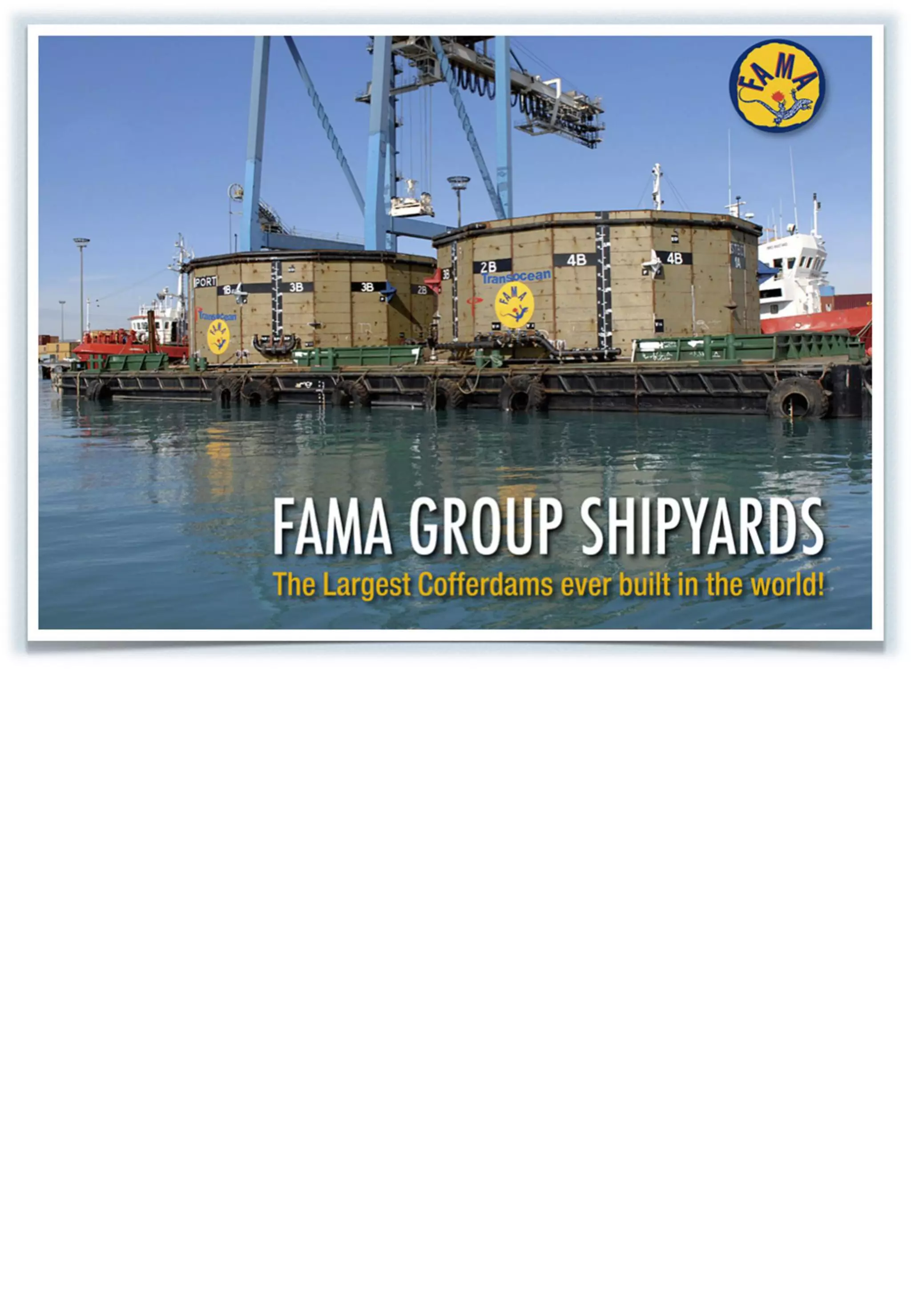 Fama Group: Transocean cofferdam construction for repairs of oil rig ...