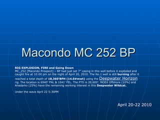 Transocean deep horizon on fire | PPT