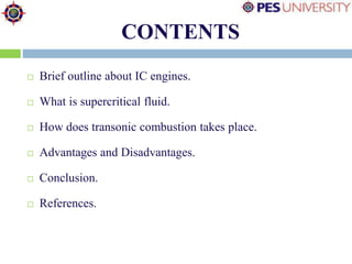 Transonic combustion,Injection-Ignition system. | PPTX