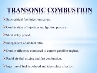 Transonic combustion in IC Engines | PPT