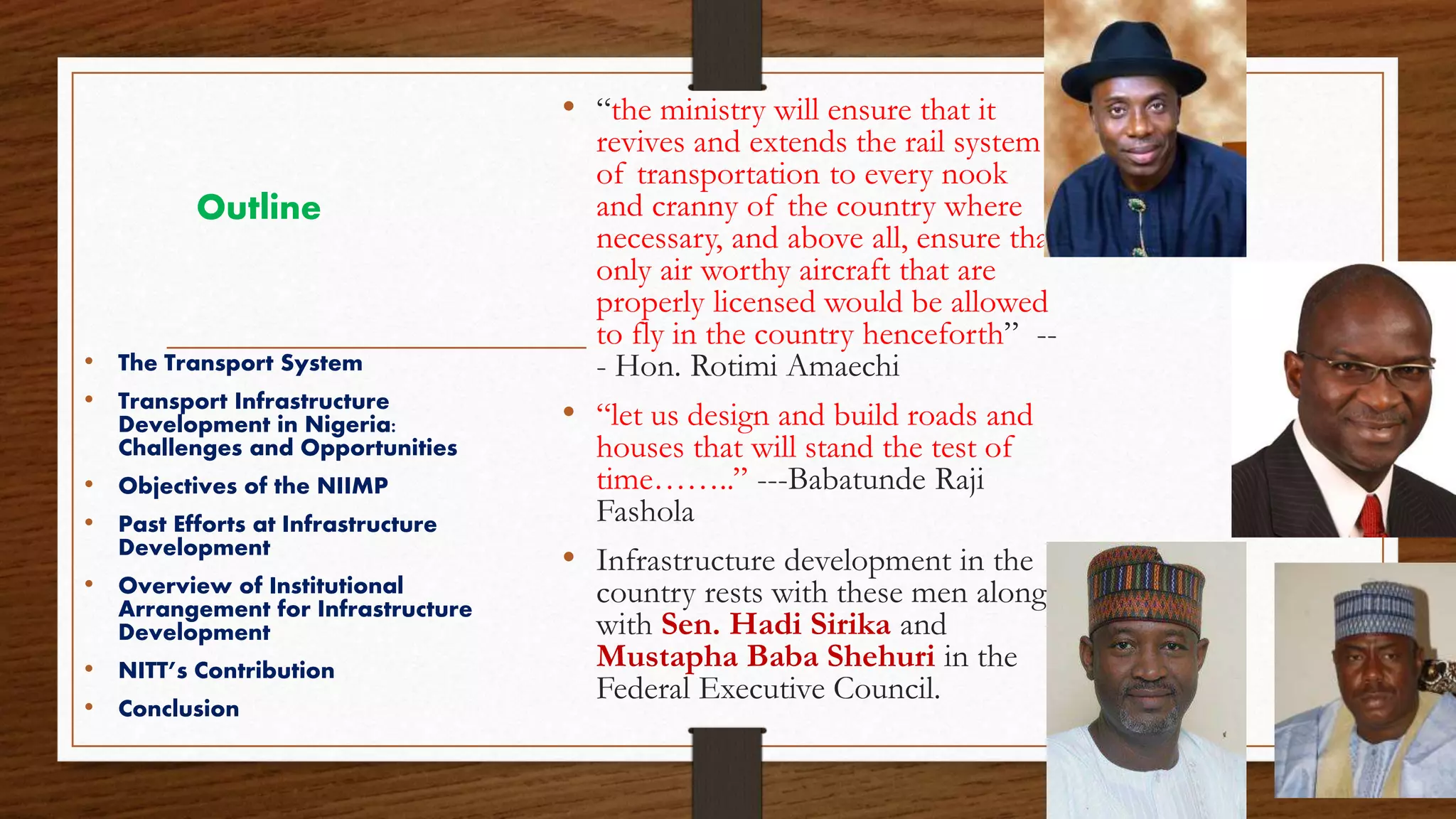 transport system as a Backbone for the Actualization of National ...