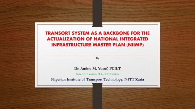 transport system as a Backbone for the Actualization of National ...