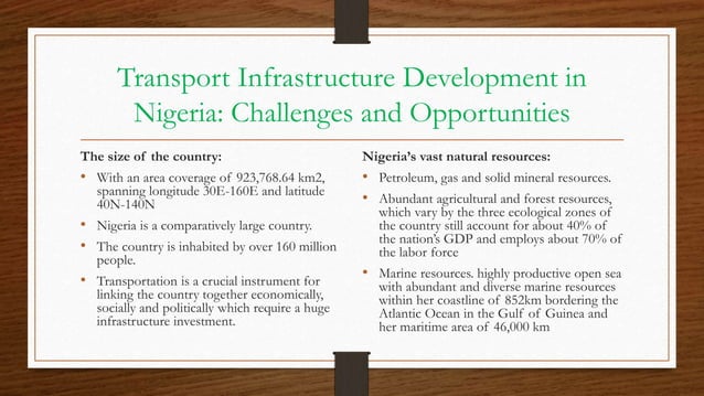 transport system as a Backbone for the Actualization of National ...