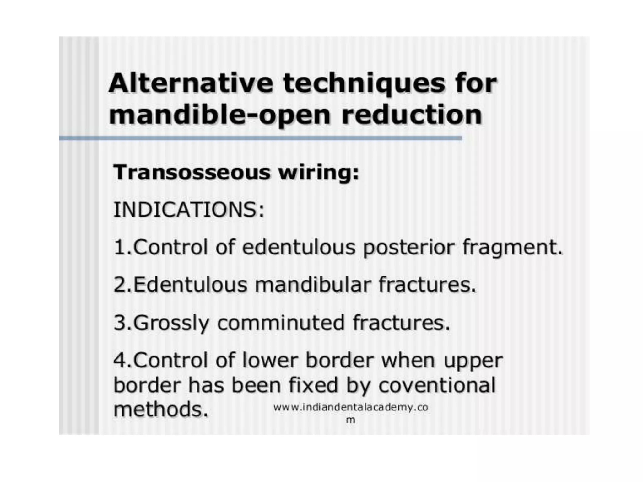 Transosseus wiring circumferential wiring dentoalveolar fracture | PPTX